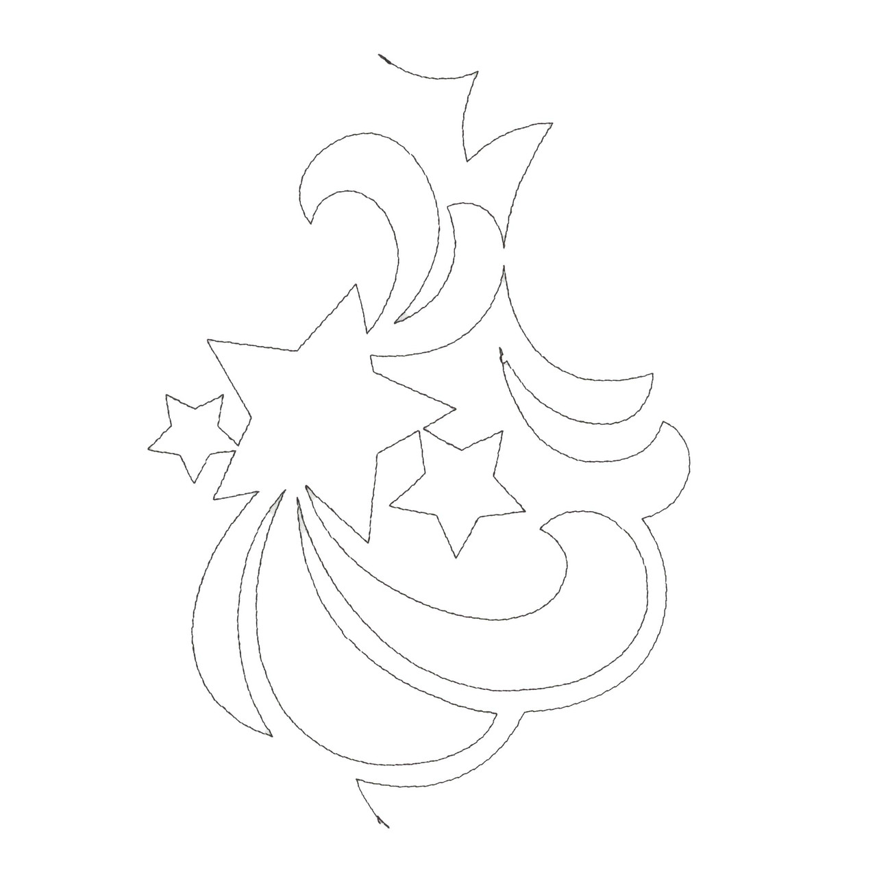 Stars Quilting Pantograph 1 Single Run