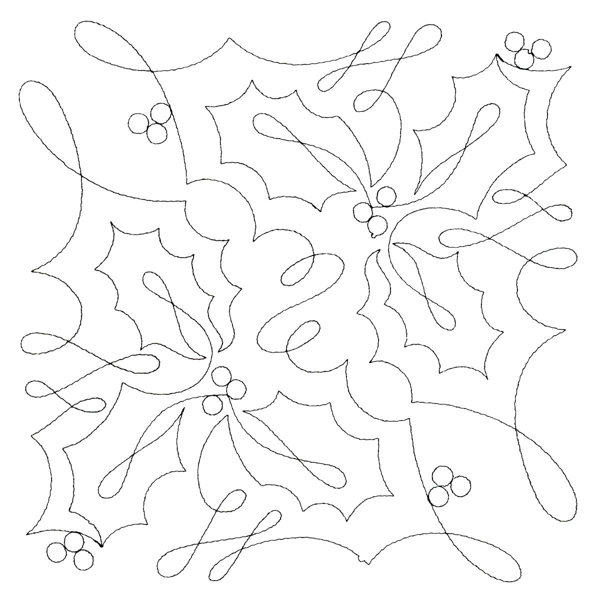 Ribbon Holly Block 1