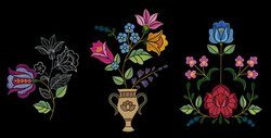 Painted Florals Applique