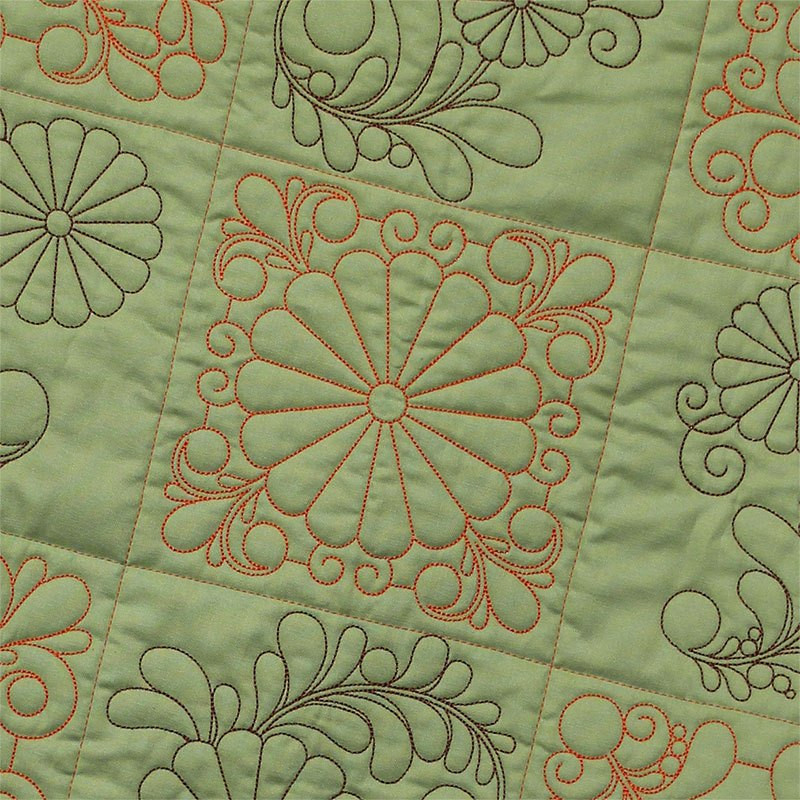 Quilting Feather Daisies