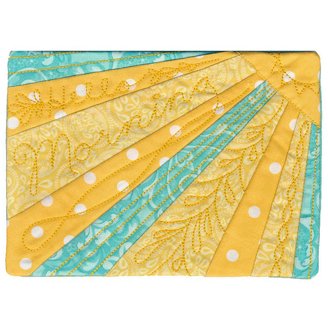 Paper Piecing Sun Mug Rug