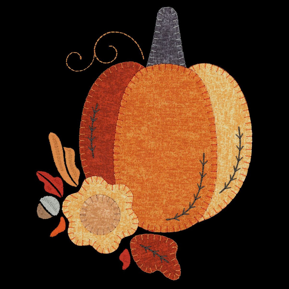 Autumn Pumpkins Applique
