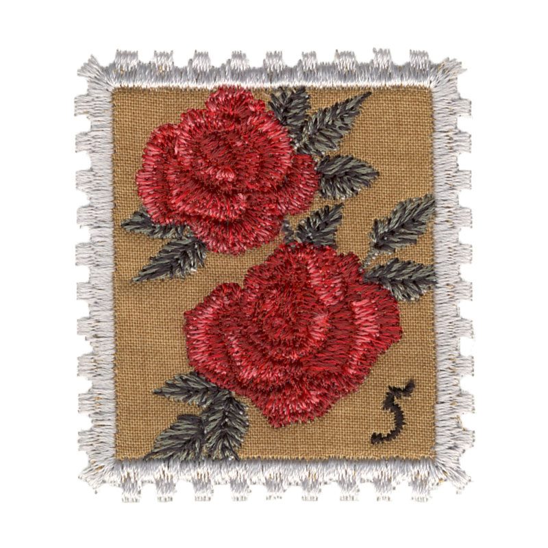 Rose Stamp Applique