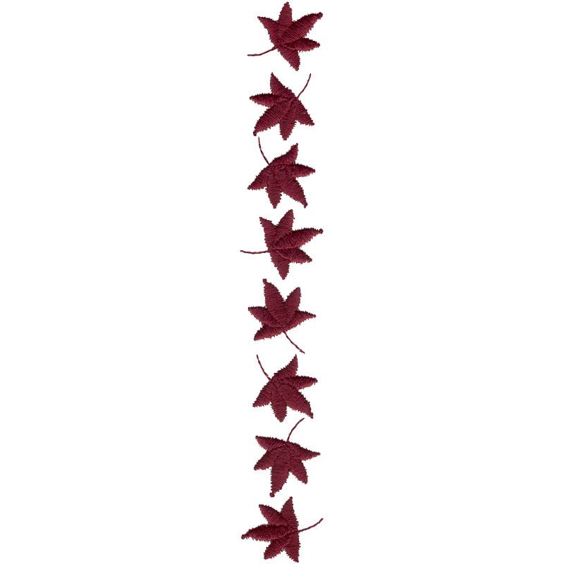 Maroon Leaves Border