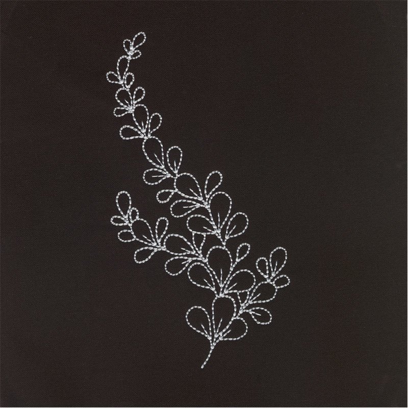 Linework White Leaves Branch