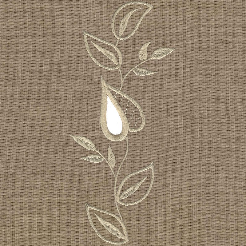 Cutwork Leaves Border