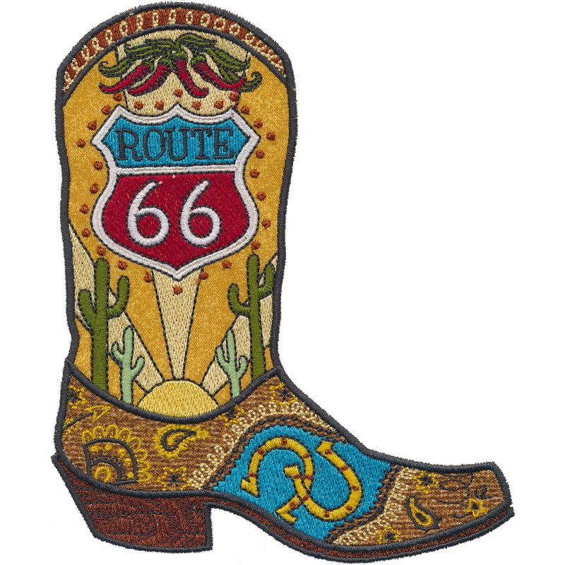 Route 66 Boot 1 Applique