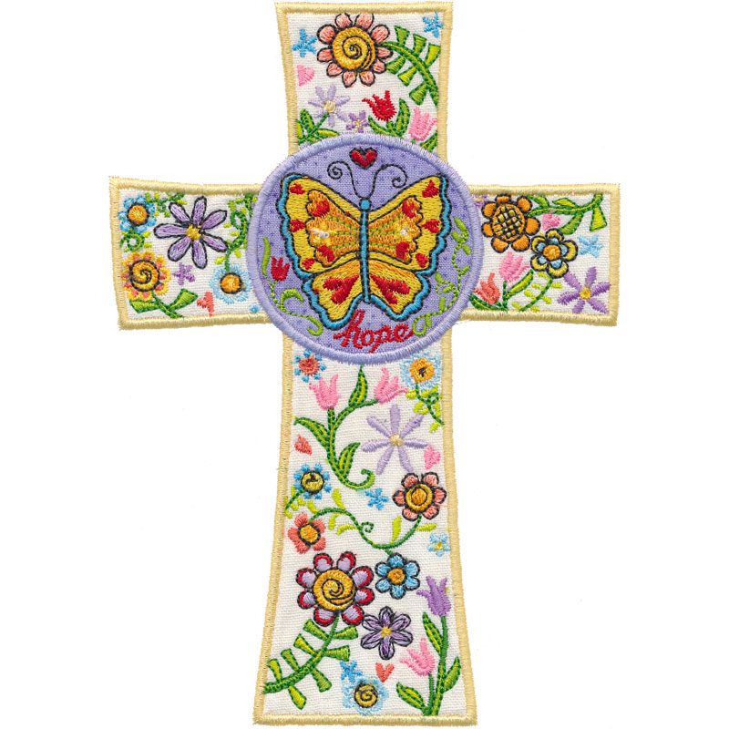 Butterfly Cross Applique