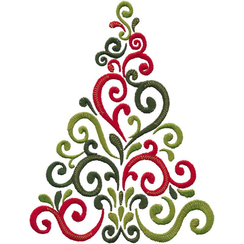 Christmas Tree Swirls