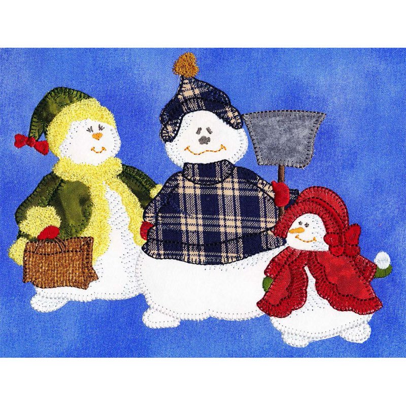 Snow Family Applique