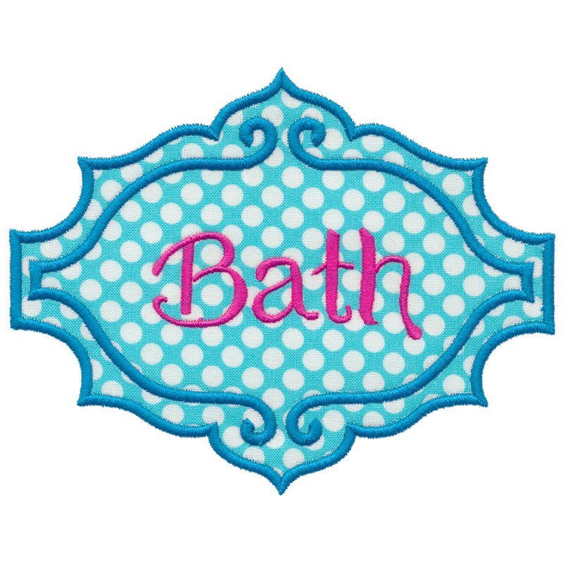 Bath Sign Applique