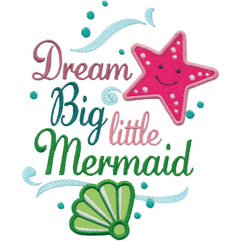 Dream Big Little Mermaid Applique