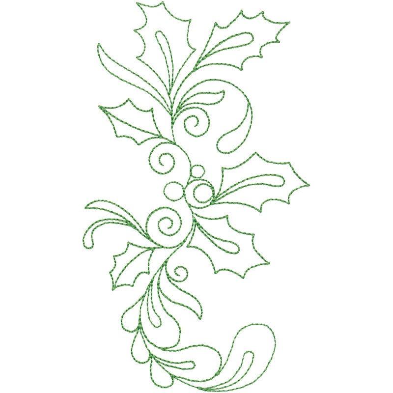 Holly Linework Border