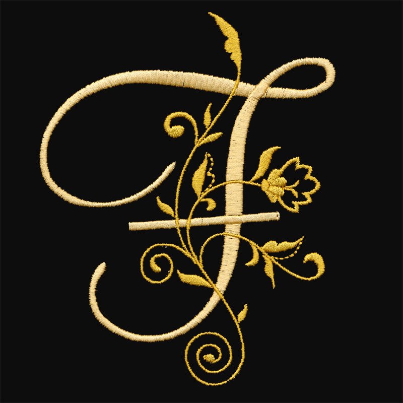 Floral Monogram F