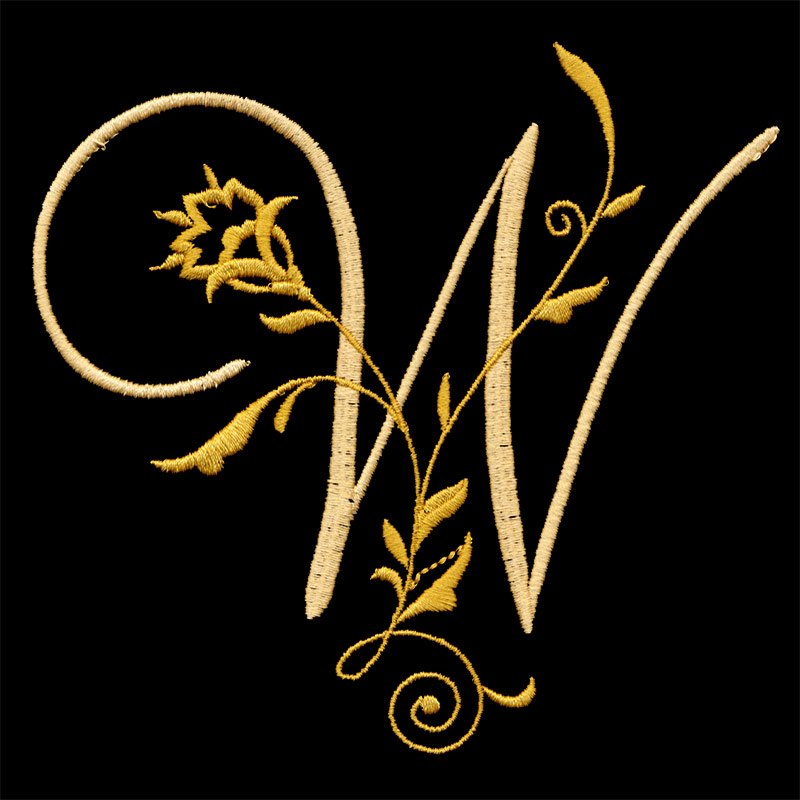 Floral Monogram W
