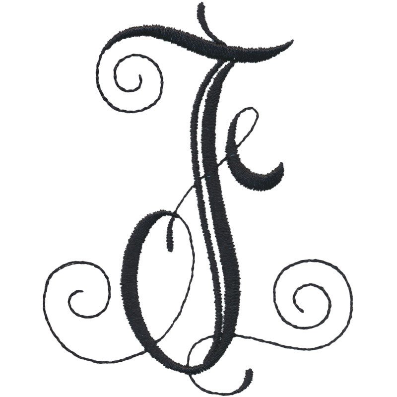 Essential Monogram Center Letter F