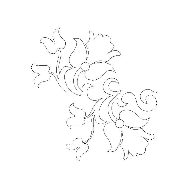 Floral 3 Straight Border