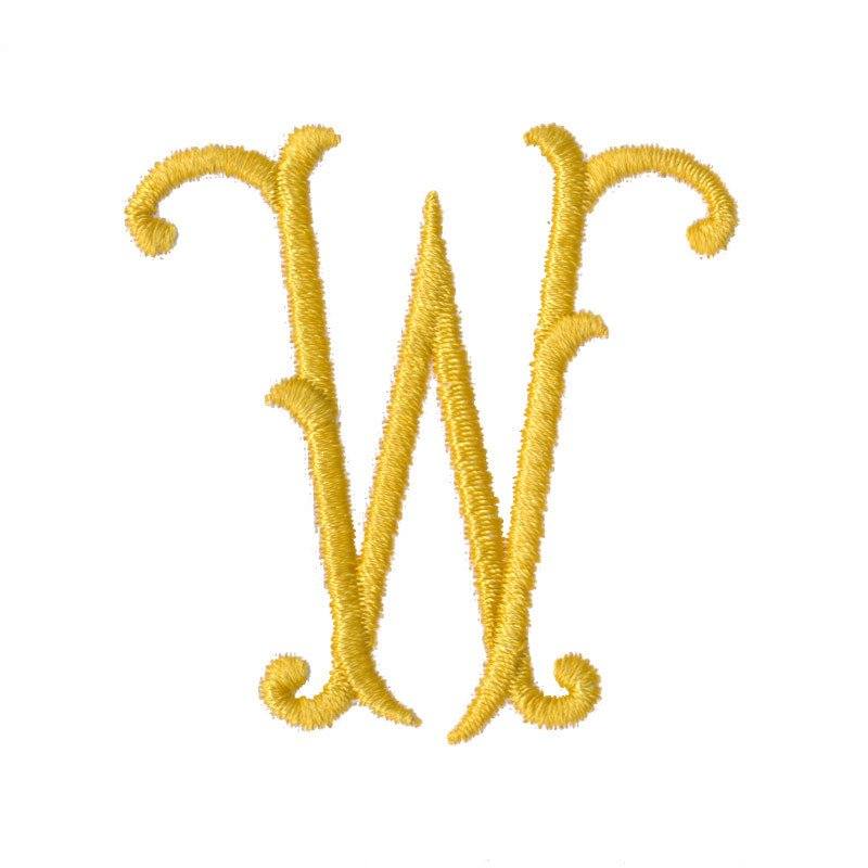 Royal Bee Monogram Side Letter W