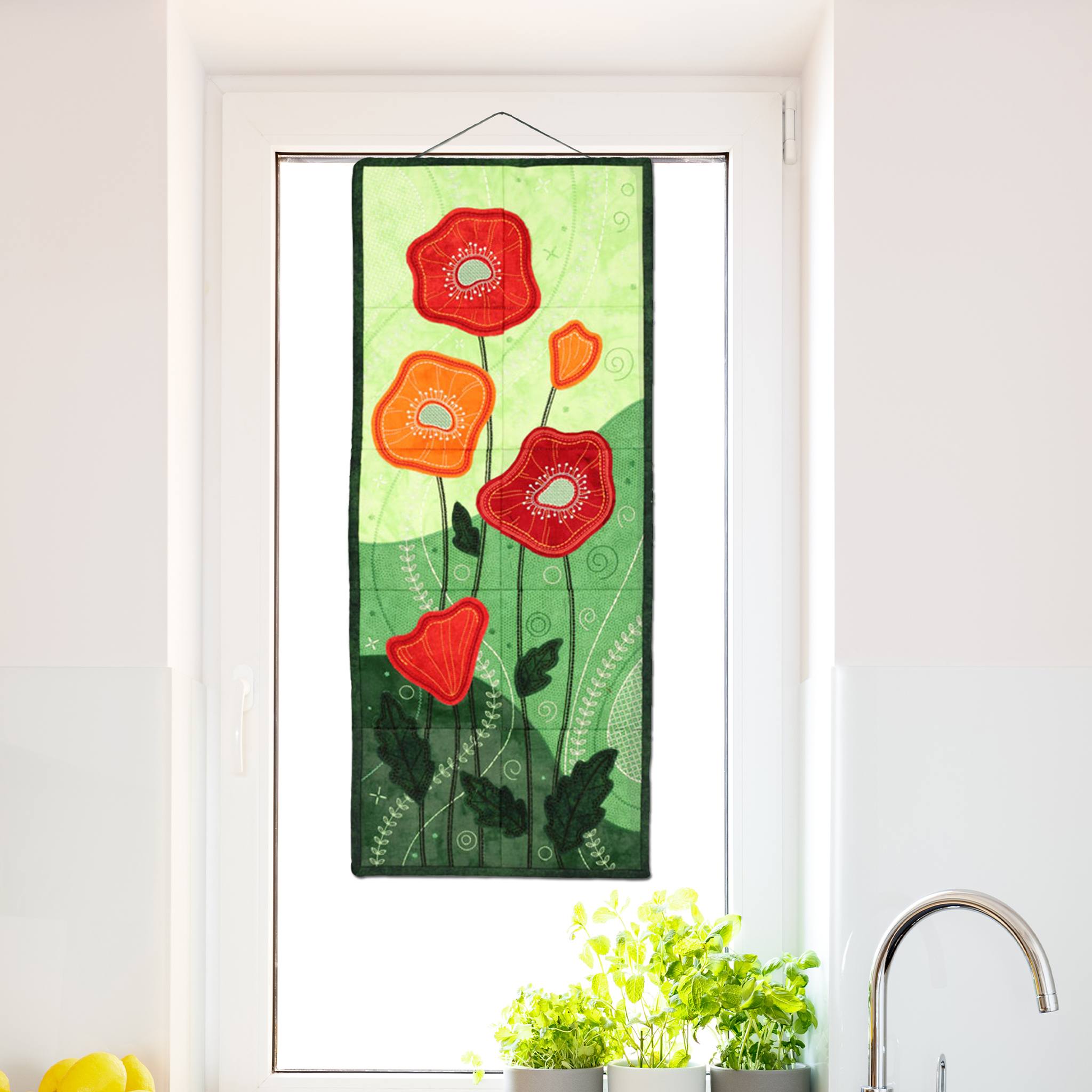 Fresh Poppies Tiling Scene