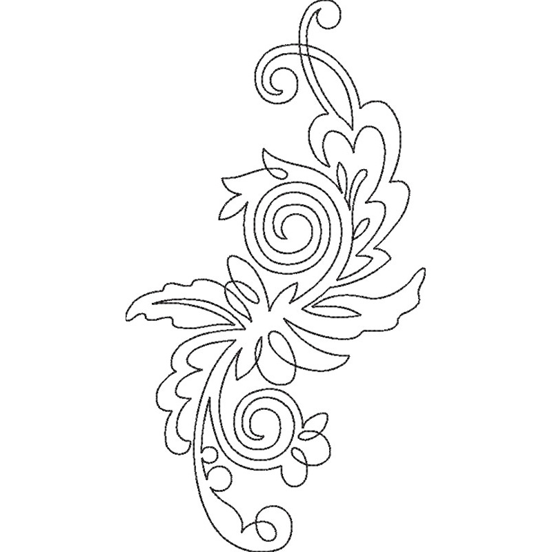 Floral Quilting Motif 3 Triple Run