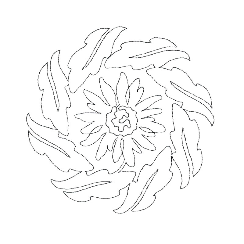 Aster Quilting Block 2 Single Run