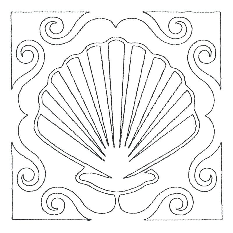 Quilting Seashell Block Single Run