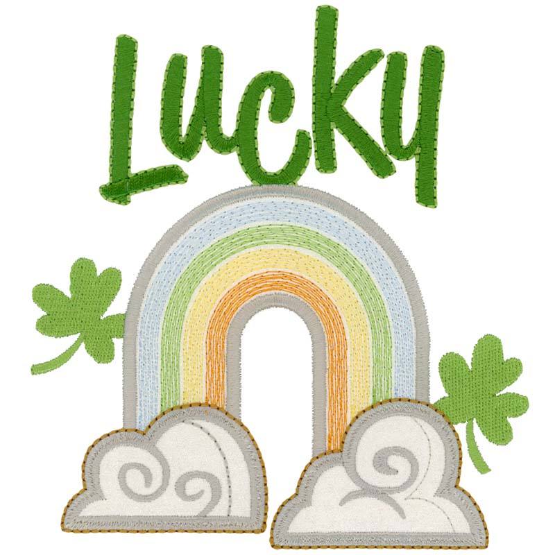 Lucky Rainbow Applique
