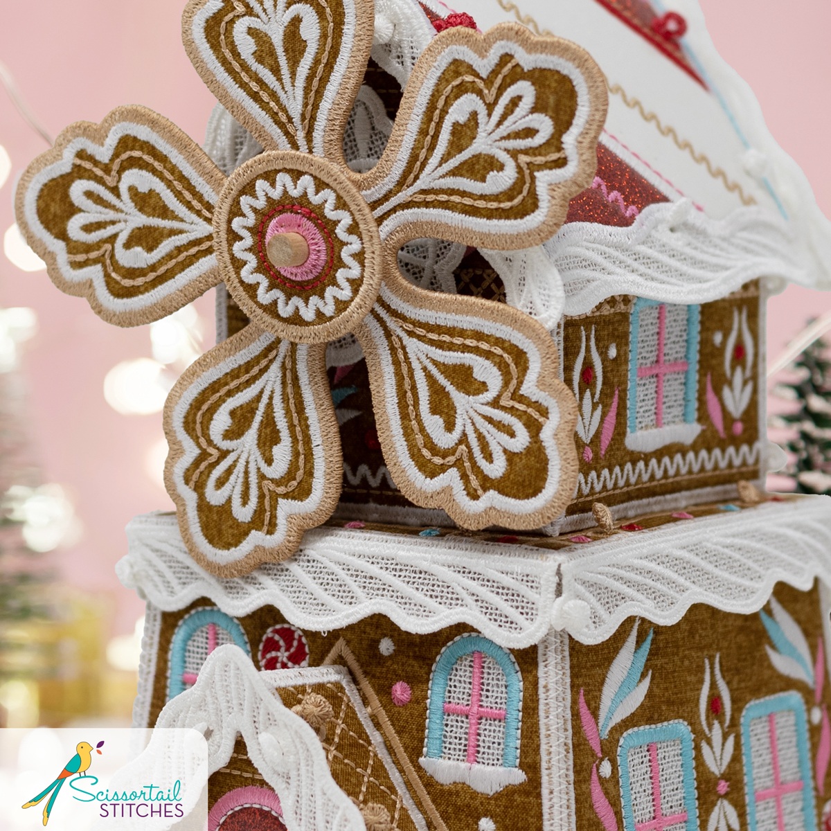 Freestanding Gingerbread Windmill