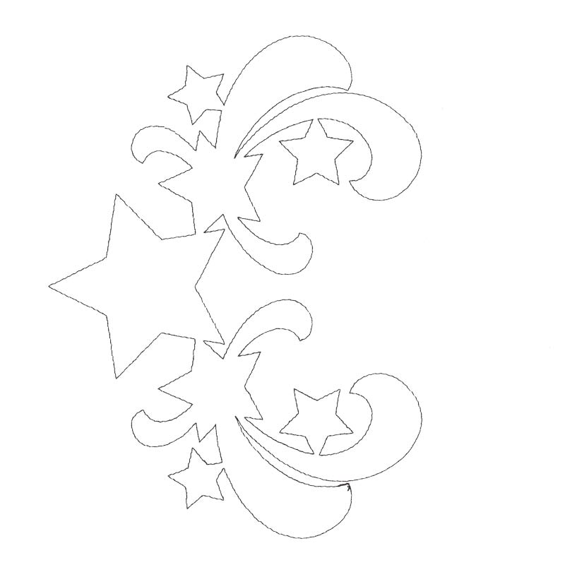 Stars Quilting Motif 1 Single Run
