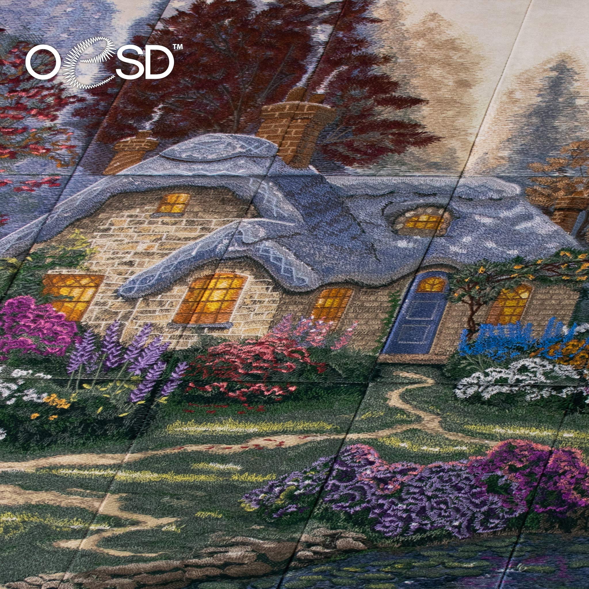 Everett's Cottage Tiling Scene by Thomas Kinkade