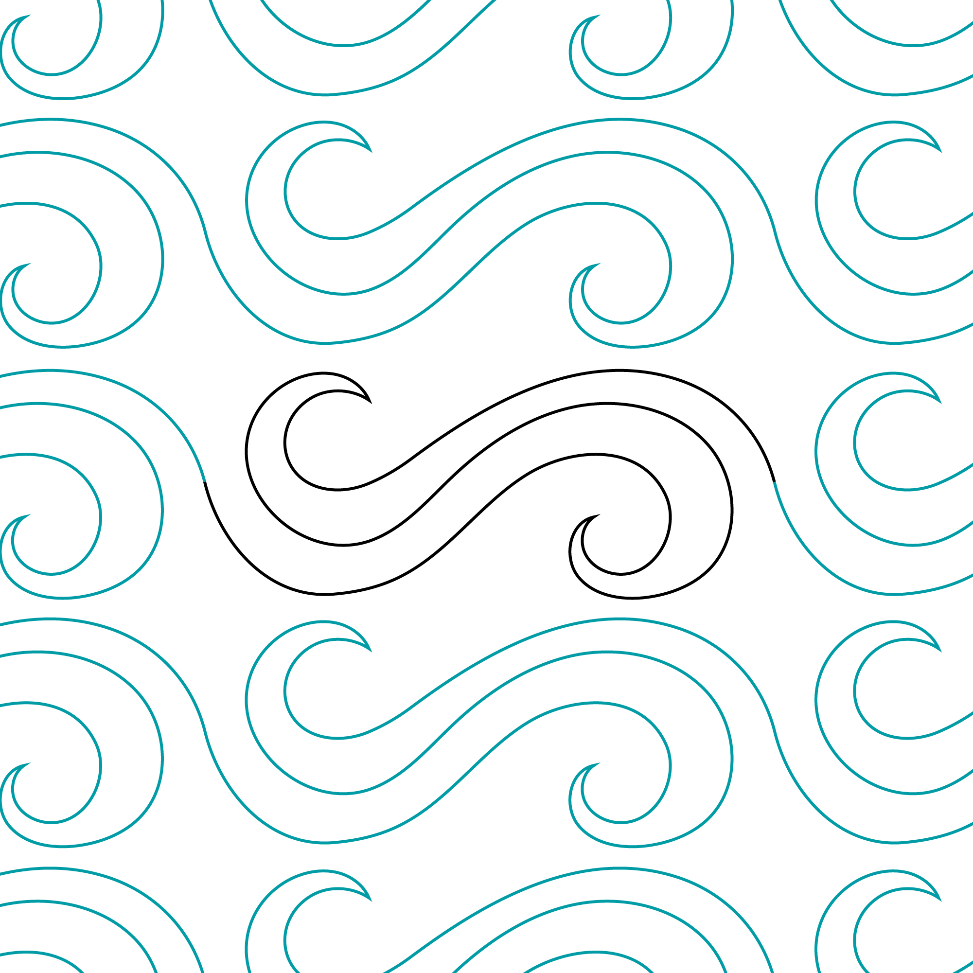 Water Straight Border 2 | LA80203-05
