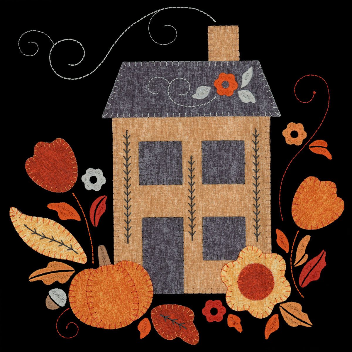 Autumn House Applique