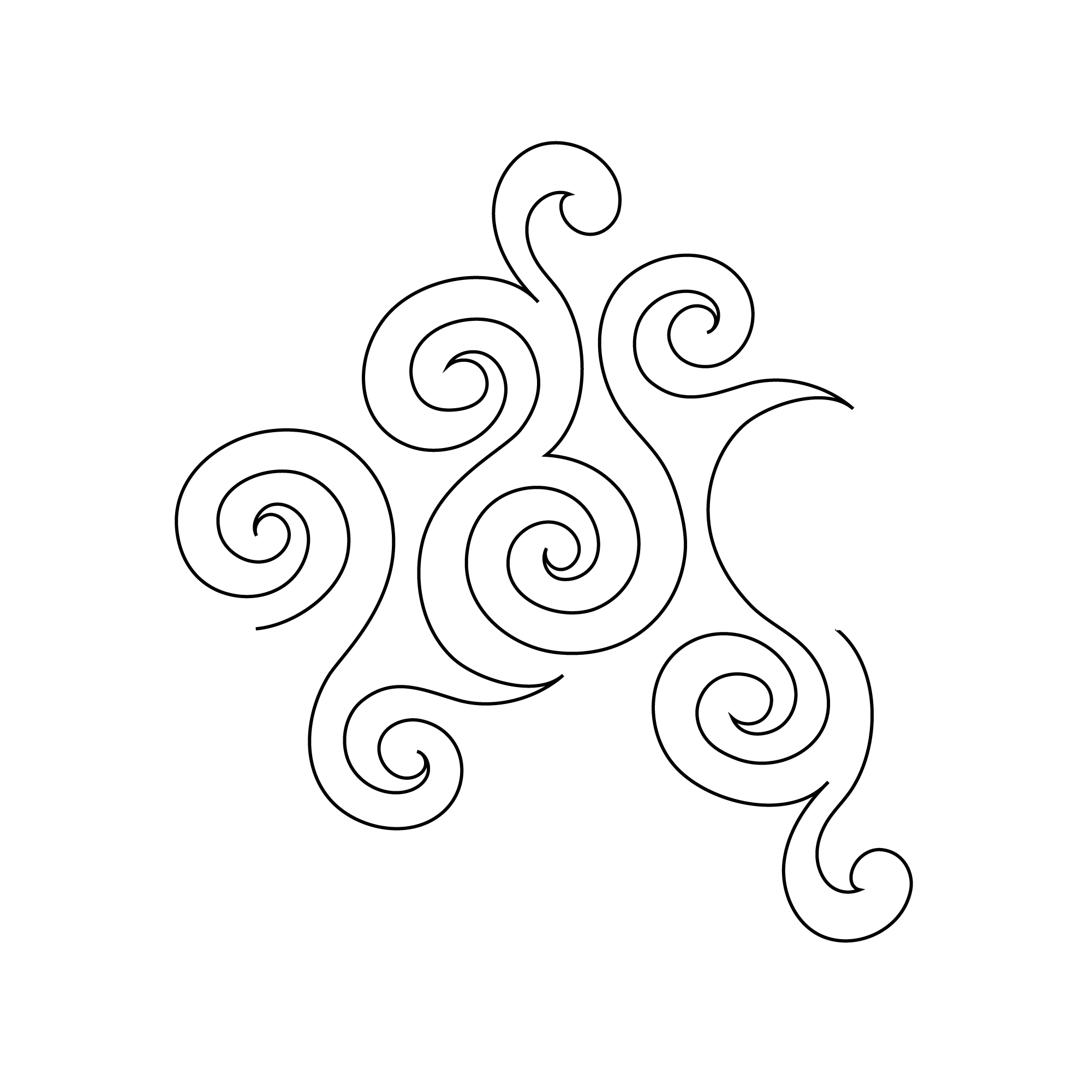 single swirl pattern