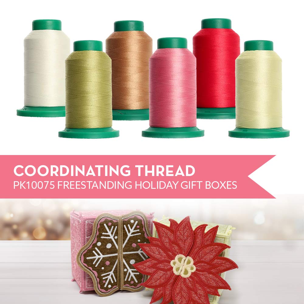 Freestanding Holiday Gift Boxes PK10075 - Coordinating Thread