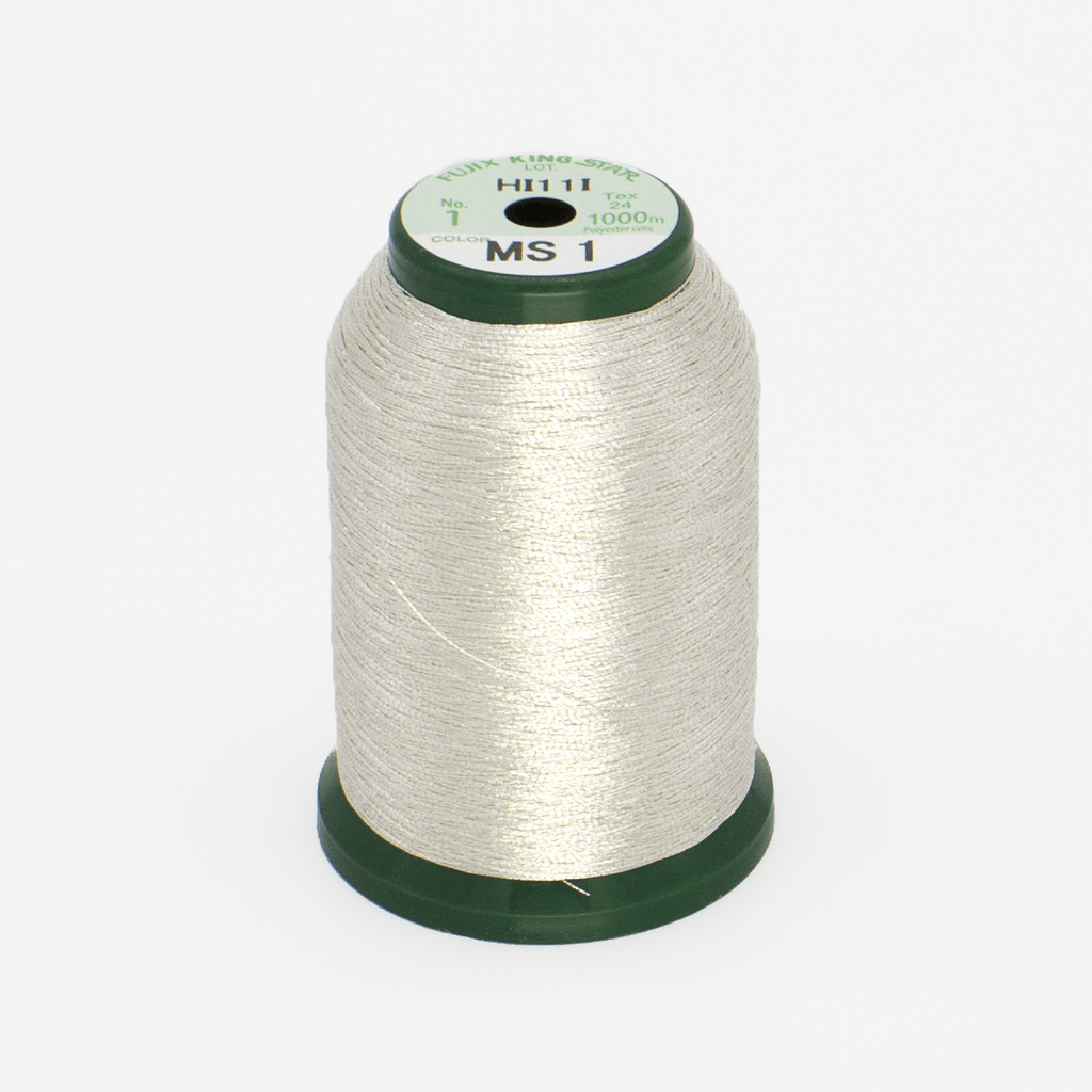 KingStar Metallic Embroidery Thread - Silver (MS1)