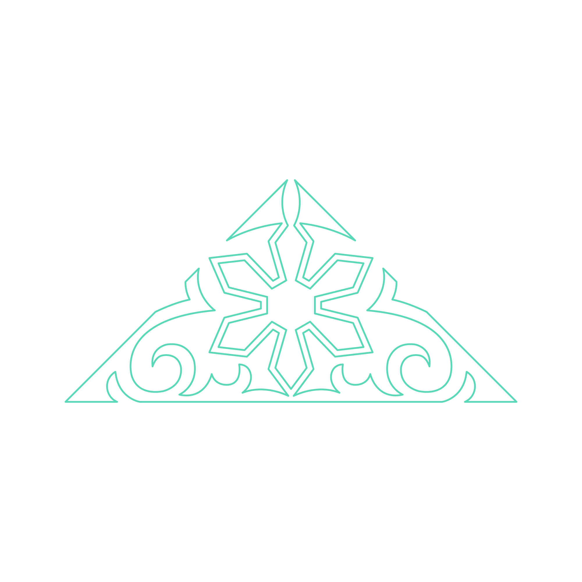 Quilting Snowflake Triangle | LA12860-03