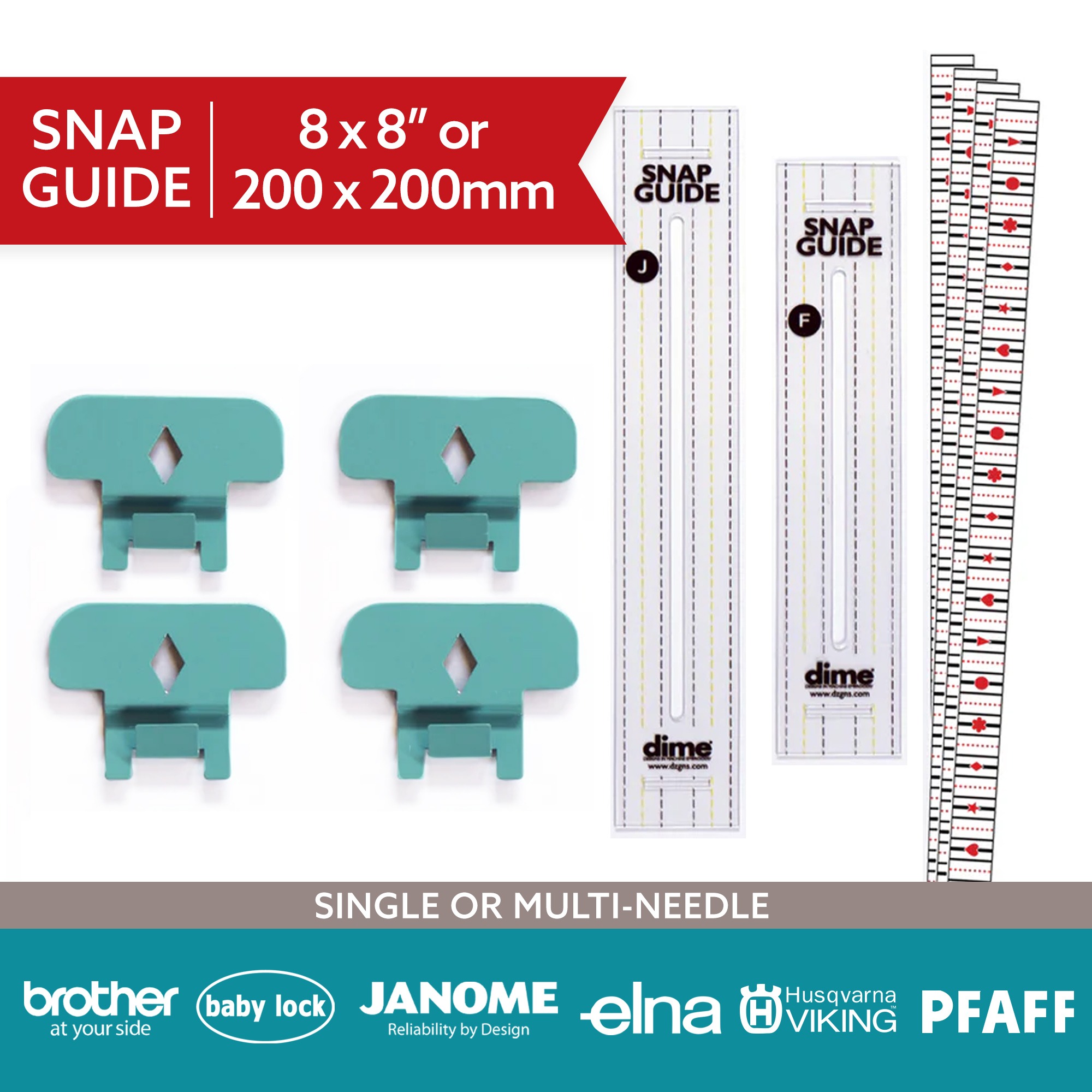 Snap Guide 200mm x 200m Viking - Pfaff - 8" x 8" Baby Lock - Brother ...