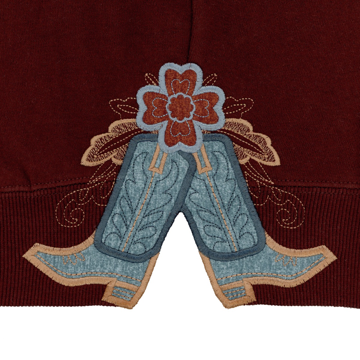 Split Seam Applique Boots