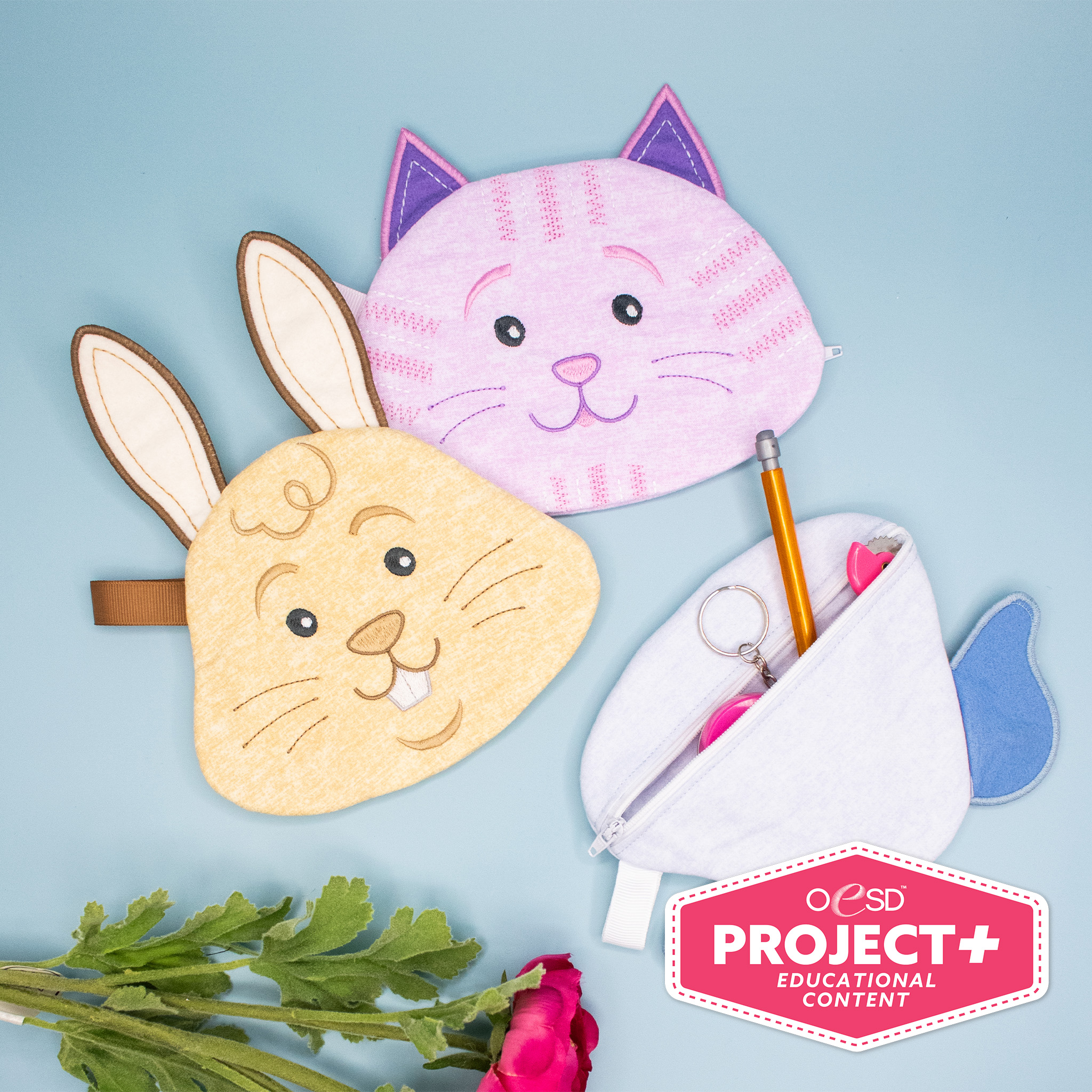 Animal Zipper Pouches