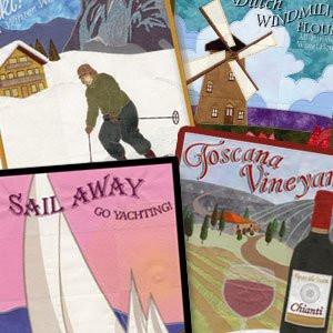 A Vintage Seasons Tiling Scenes Bundle