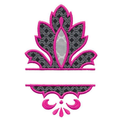 Flourish Name Drop Applique