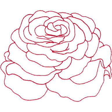 Redwork Rose 3