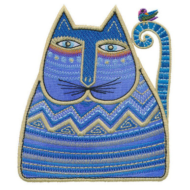 Indigo Cat with Bird