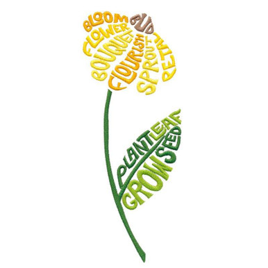 Word Art Flower