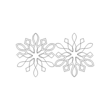 Snowflakes Straight Border