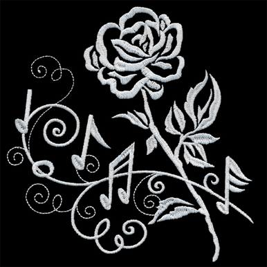 Rose & Musical Notes Small