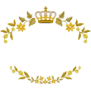 Crown & Flowers Frame