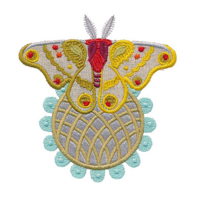Moth & Flower Applique