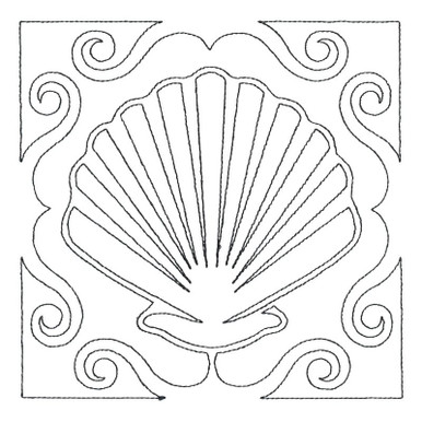 Quilting Seashell Block Single Run
