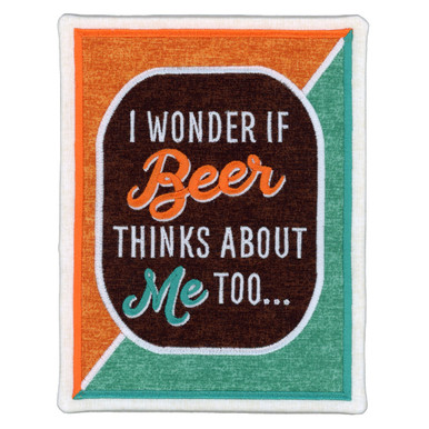 Wonder If Beer Thinks About Me Mug Rug